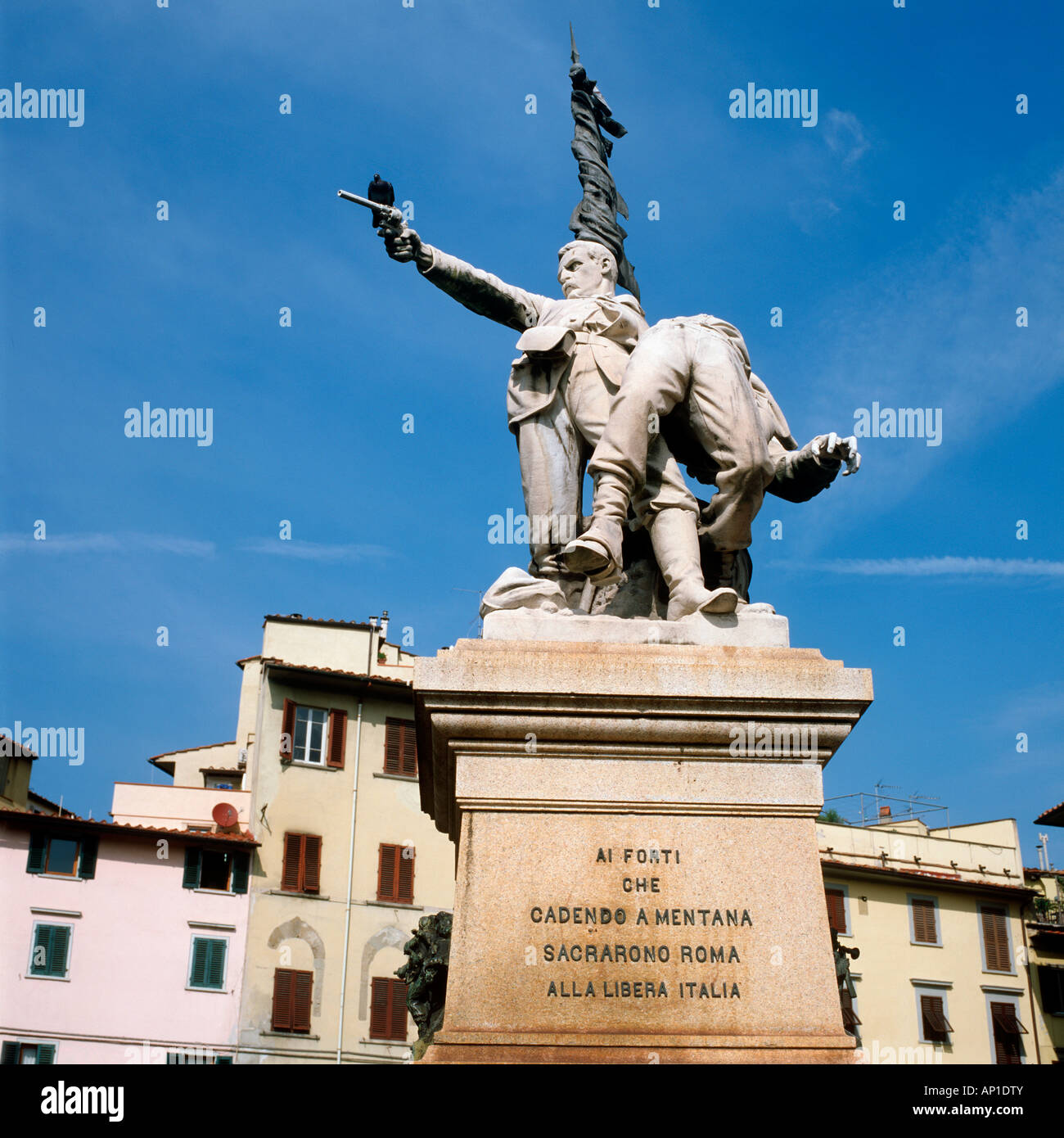 statue in Florence, Tuskany, Italy, for the freedom, in remembrance of ...