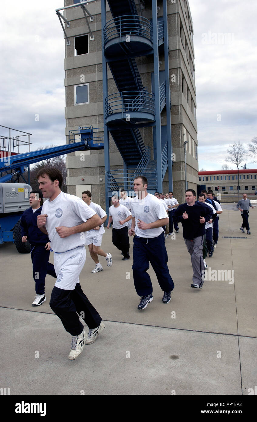 Firefighters training at academy school Stock Photo - Alamy
