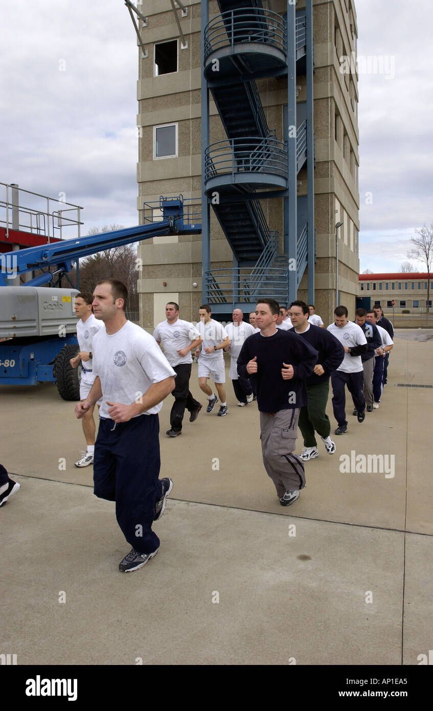 Firefighters training at academy school Stock Photo - Alamy