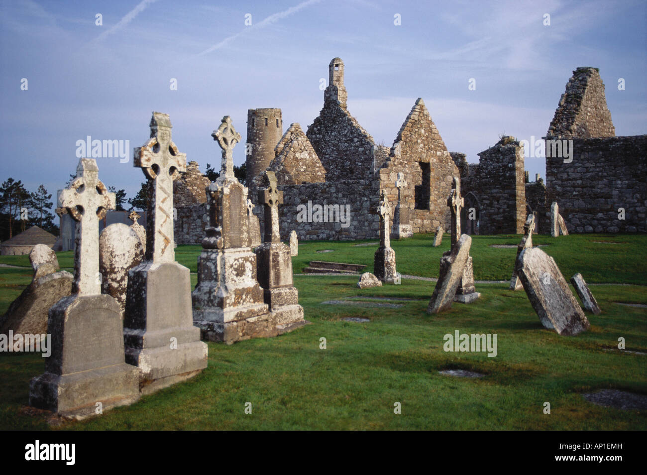 Historical Celtic Cross Clonmacnoise High Resolution Stock Photography ...