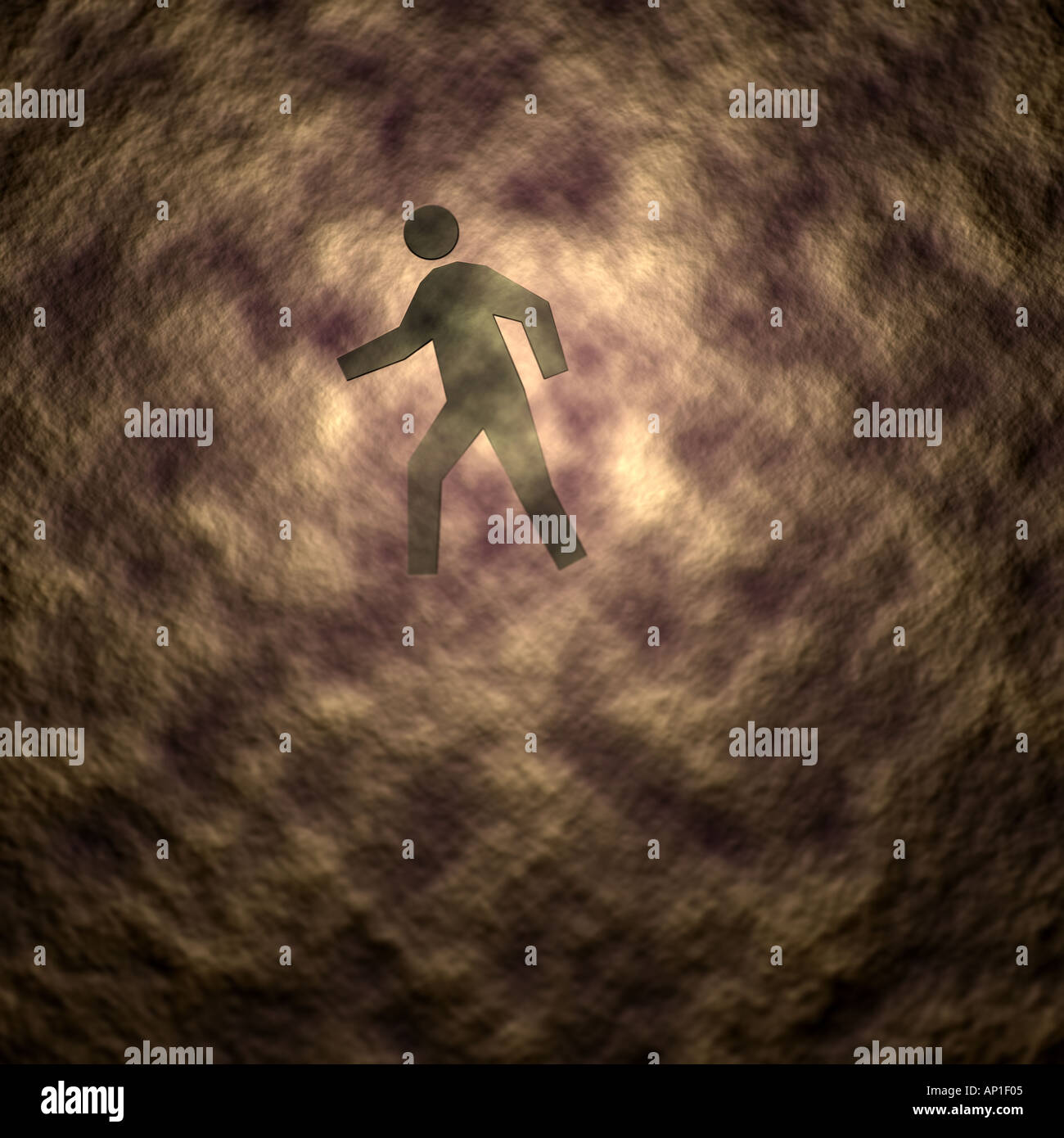 Symbol man walking icon texture High Resolution Stock Photography and ...