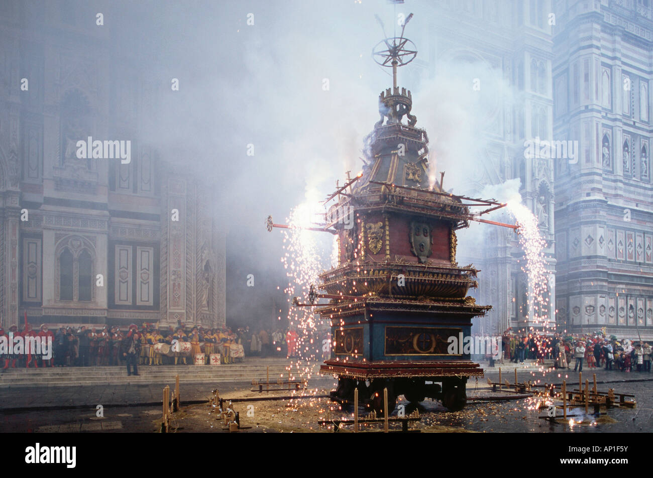 Fire works, Scoppio del Carro, Explosion of the Cart, Easter ...