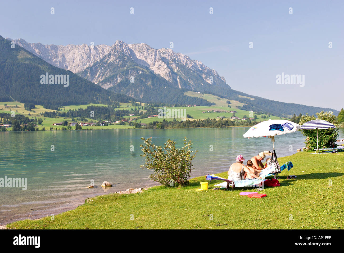 lake Walchsee in Tyrol Austria Stock Photo - Alamy