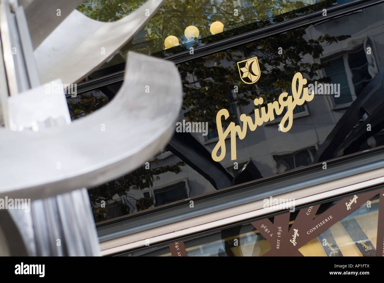 Confiserie Spruengli at Paradeplatz in the center of Zurich ...