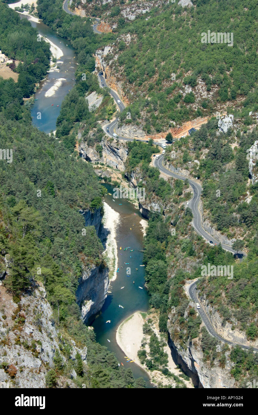 River Tarn Gorges du Tarn Cirque Des Baumes France Stock Photo - Alamy