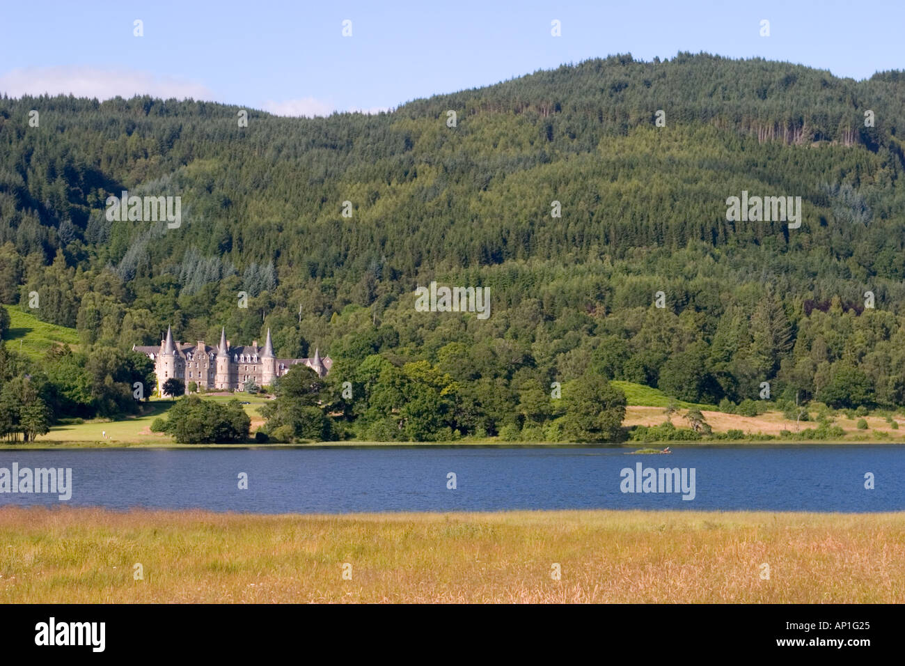 Hotel on Loch Achray Scotland Stock Photo - Alamy