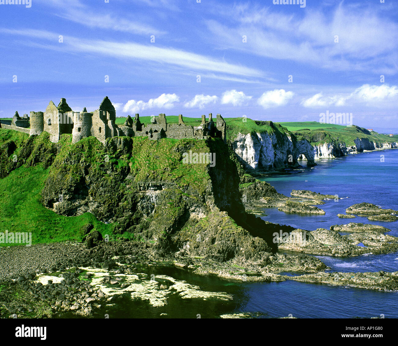 Dunluce castle antrim coast co hi-res stock photography and images - Alamy