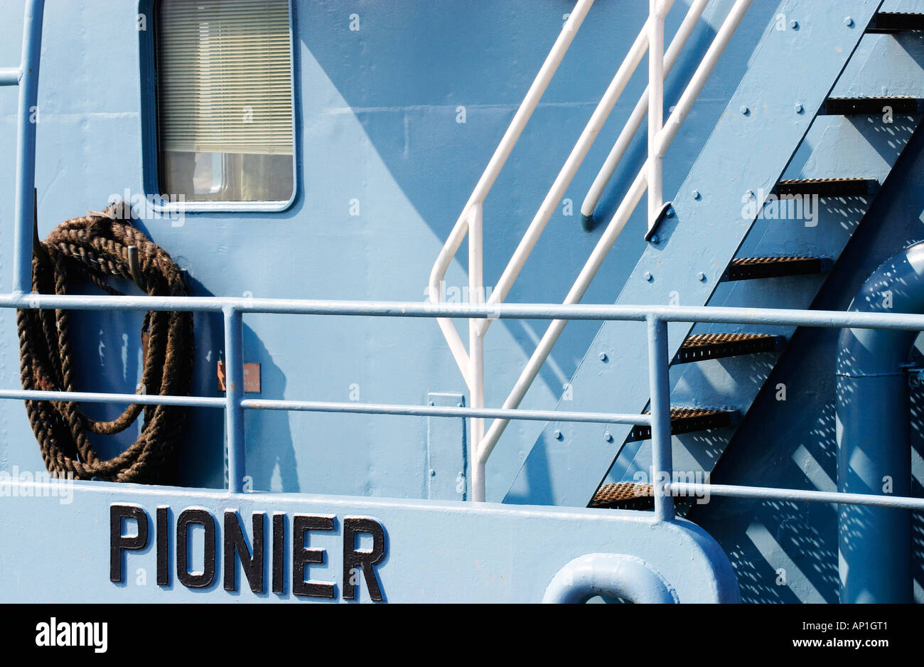 Stairs on a ship Stock Photo - Alamy