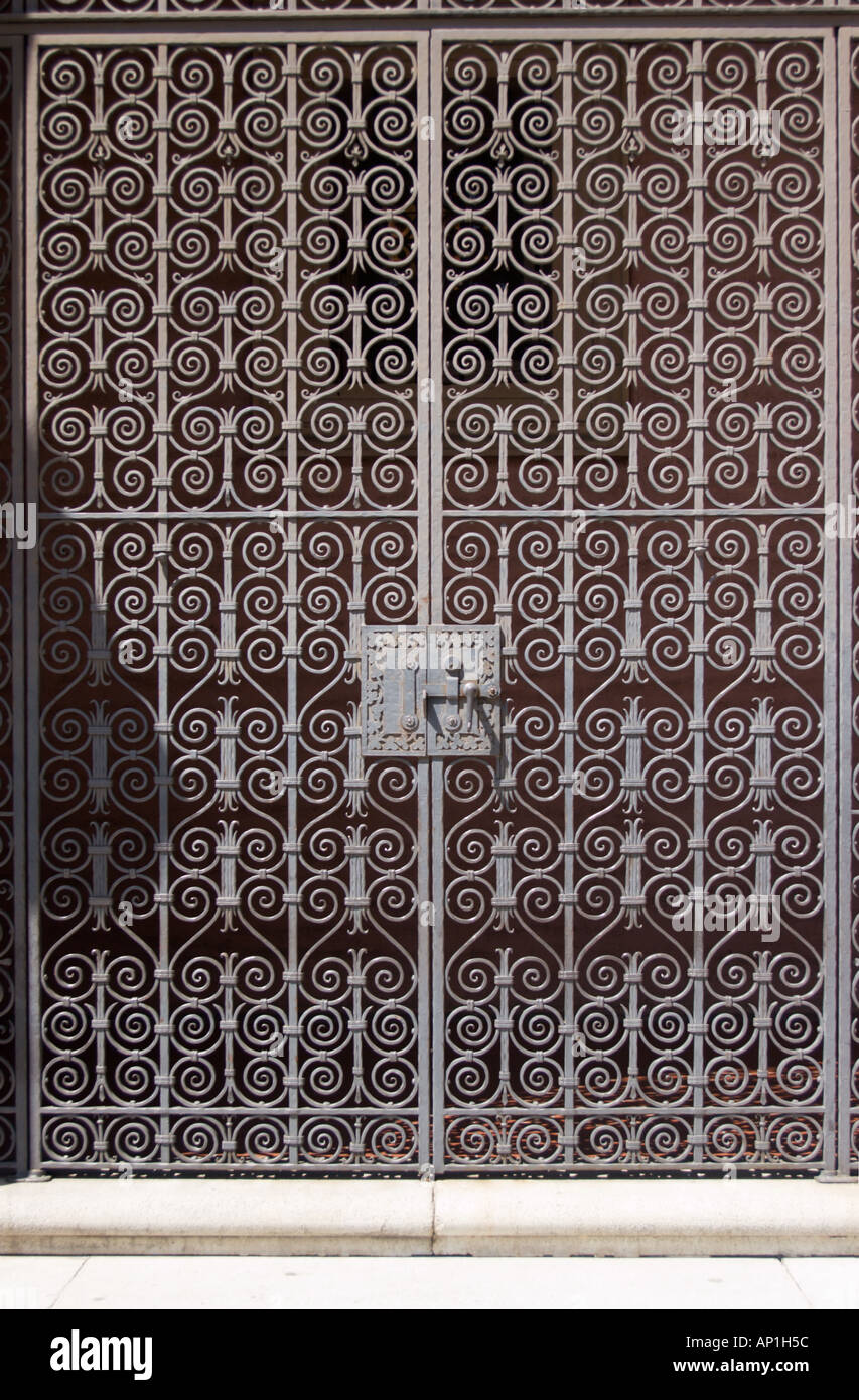 Wrought iron gates in the entranceway to St Andrews Catholic Church ...