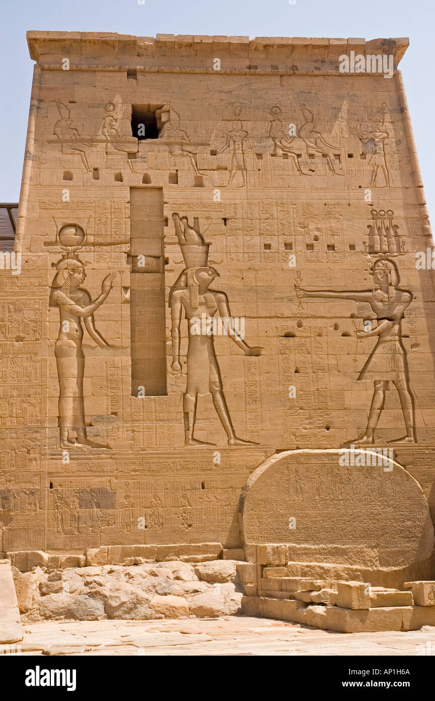 Temple of Isis Philae Aglika Island River Nile Upper Egypt Middle East ...