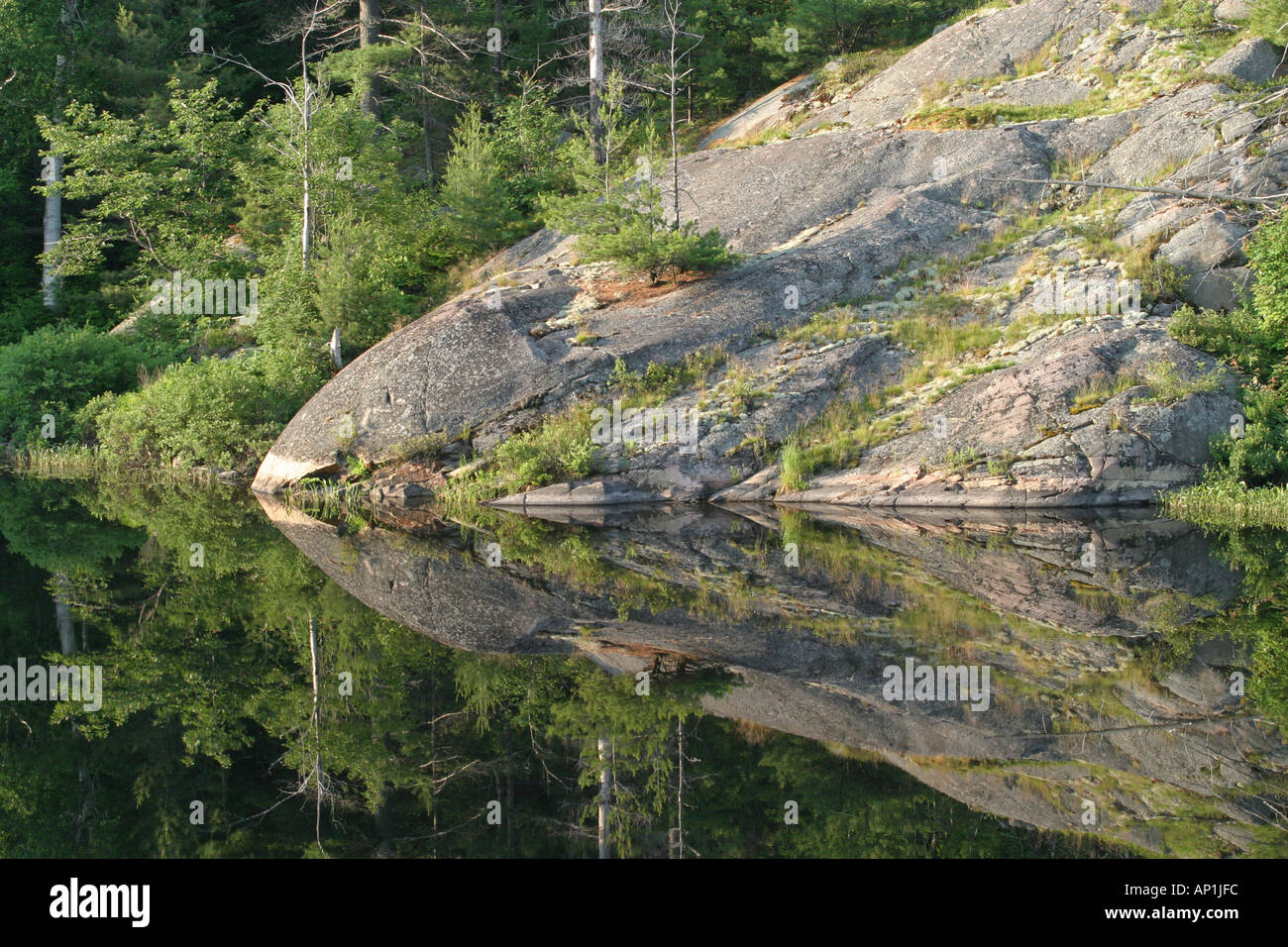 shoreline rock and reflection in arrow shape Stock Photo - Alamy