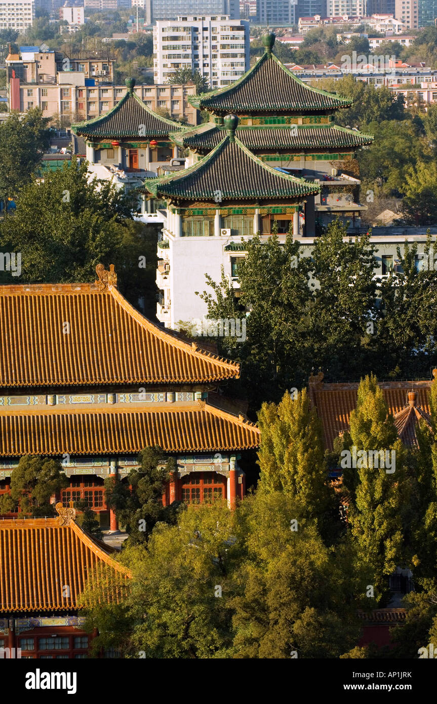 temple buildings in Jingshan Park Beijing China Stock Photo - Alamy