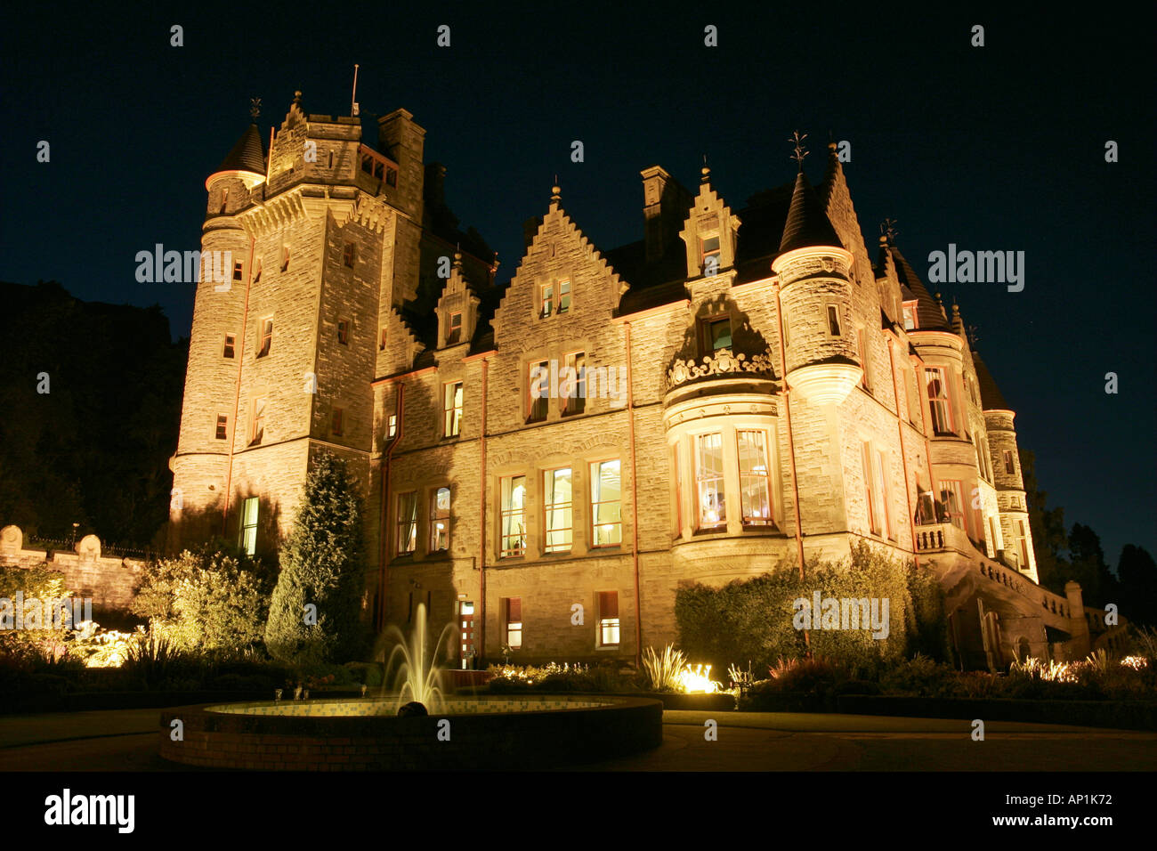 Belfast Castle at night Stock Photo - Alamy