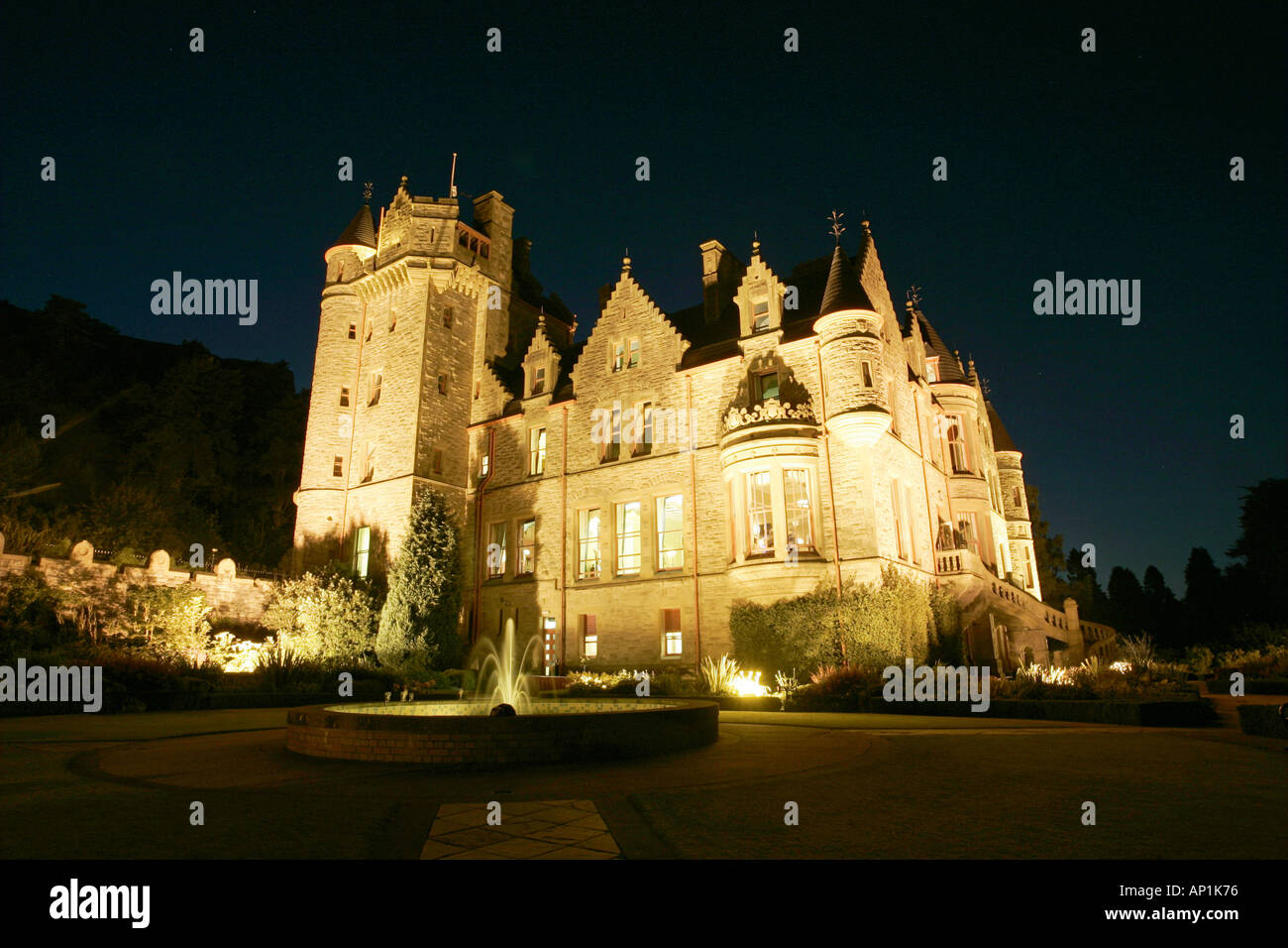Belfast Castle at night Stock Photo - Alamy