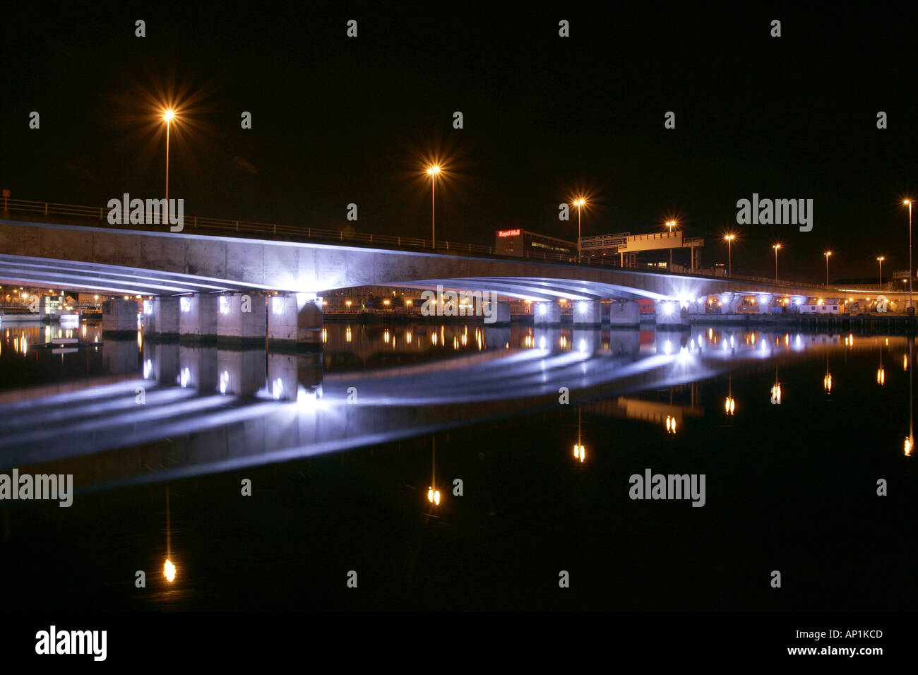 the M3 lagan bridge in Belfast at night Stock Photo - Alamy