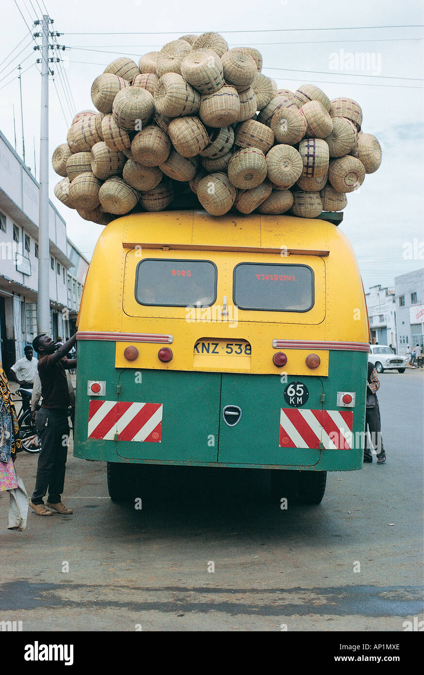 Bus with goods on the roof hi-res stock photography and images - Alamy