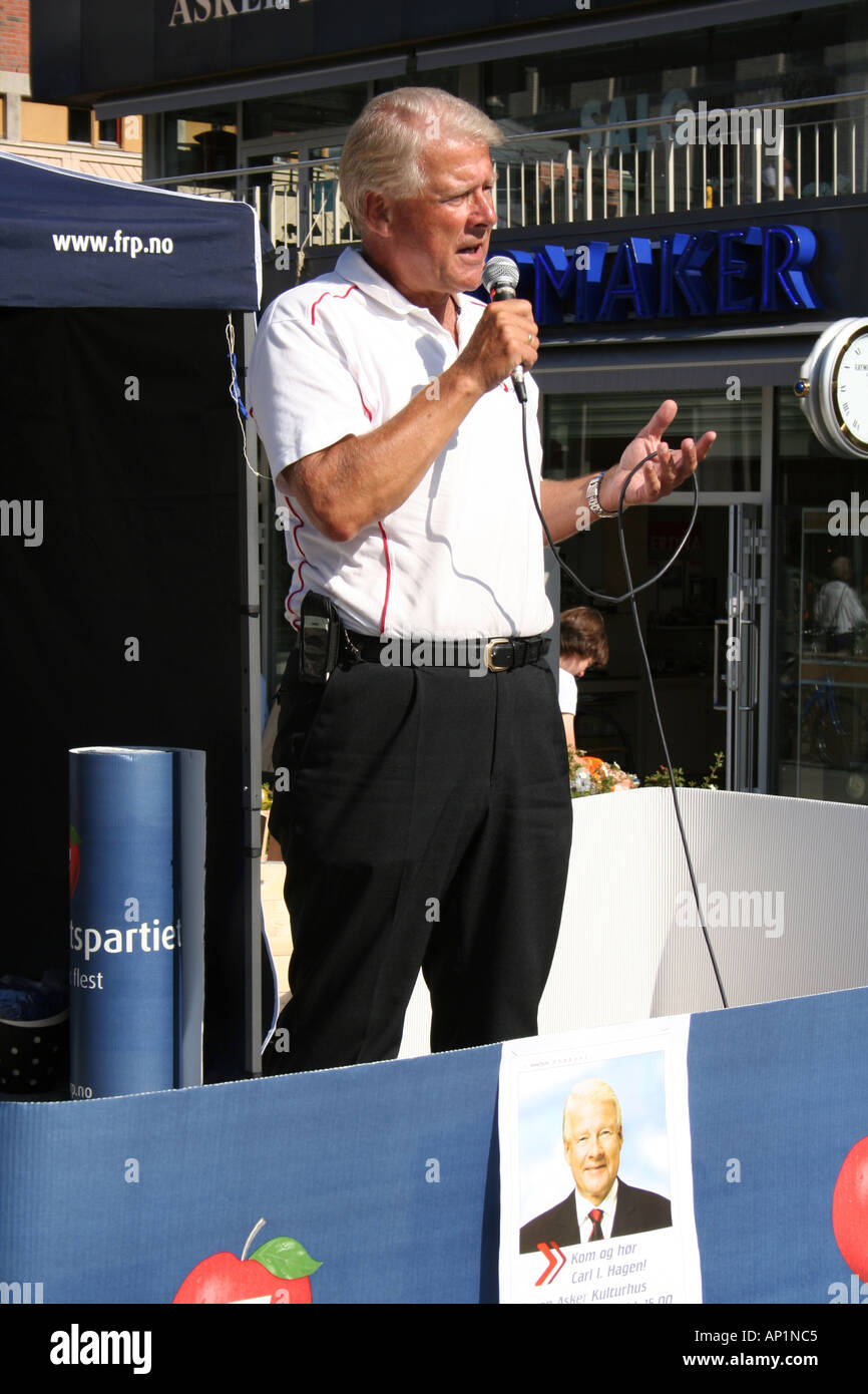 Carl I Hagen, Norwegian left wing politican leader Stock Photo - Alamy