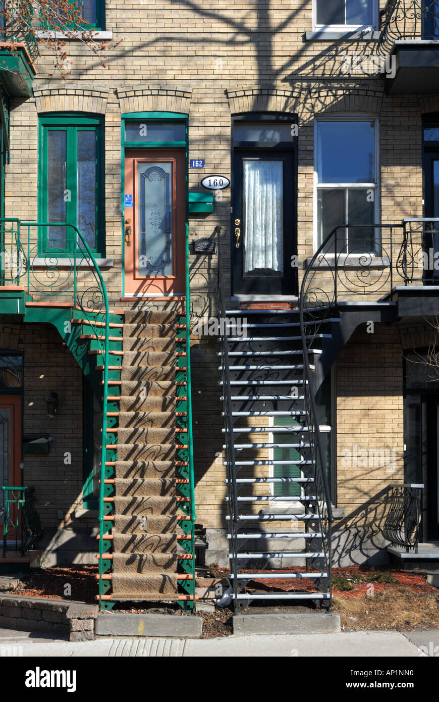 Stairs, Mile-End, Montreal, Quebec, Canada Stock Photo - Alamy