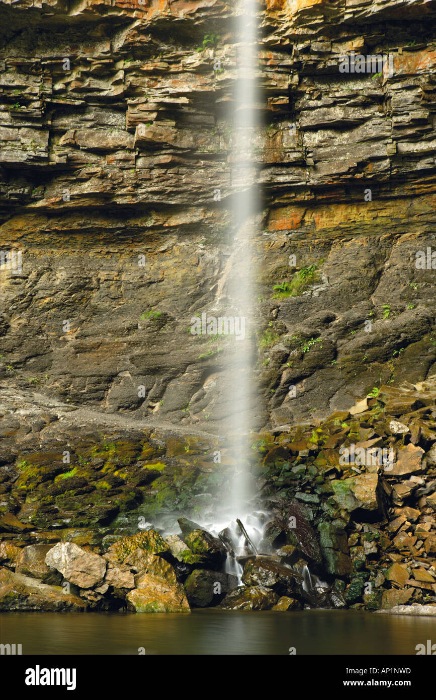 Detail of Hardraw Force Waterfall in Summer Yorkshire Dales UK ...