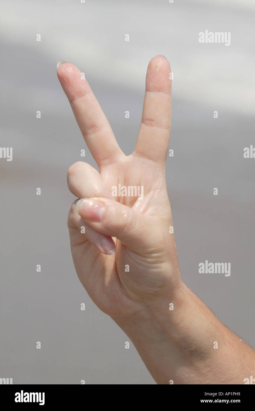 hand, victory, win, winer, sing Stock Photo - Alamy