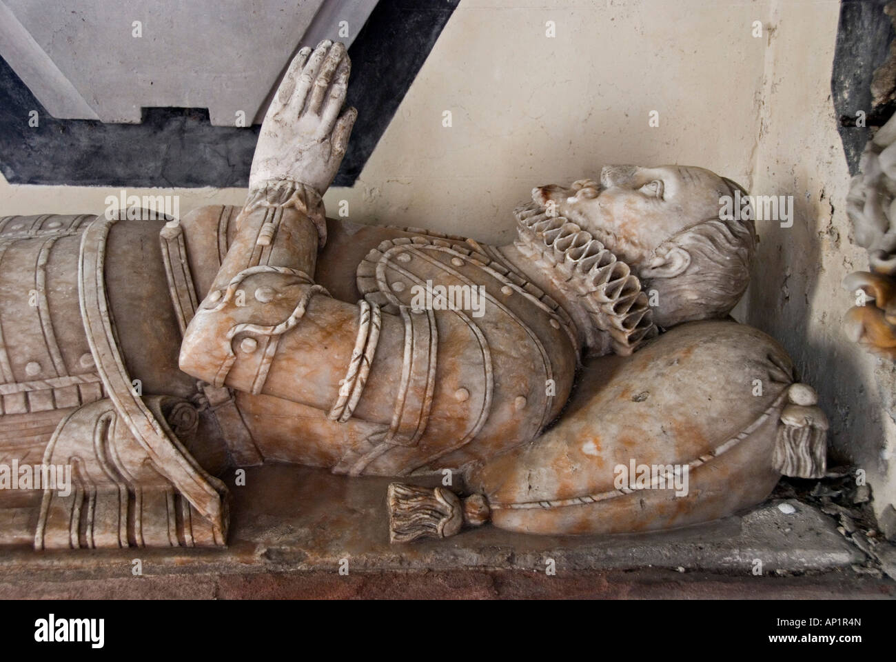 Lowther Castle, Cumbria, UK. St Michael's Church, 1686. Memorial to Sir ...