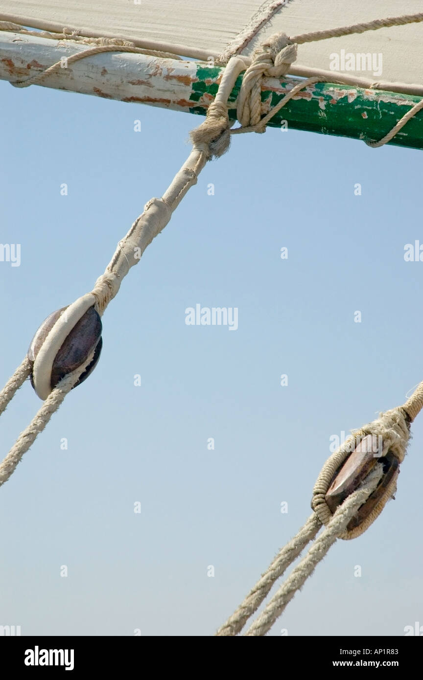Old sailing wooden blocks rigging hi-res stock photography and images ...