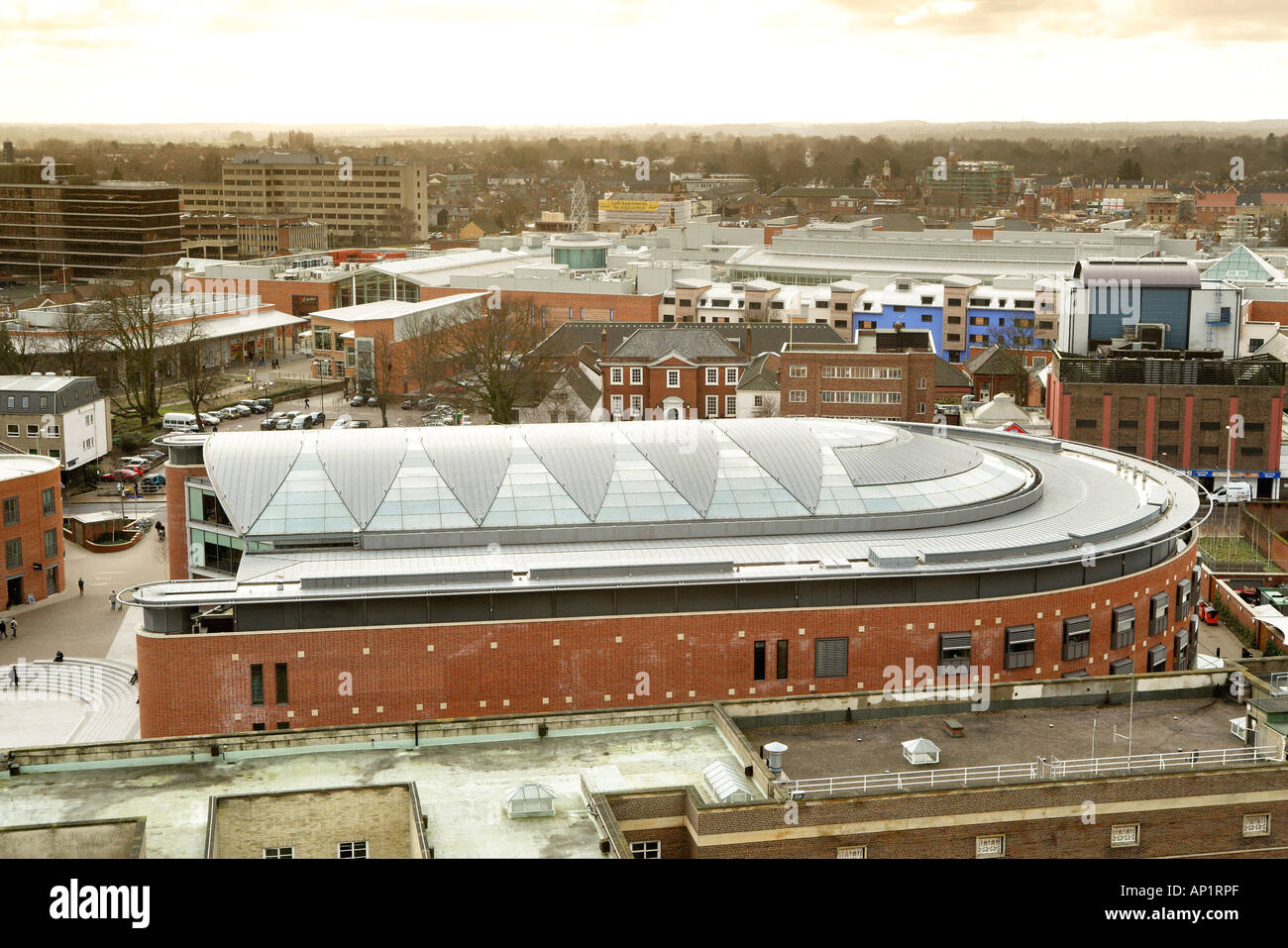 Aerial View Of The Forum Norwich UK High Resolution Stock Photo - Alamy