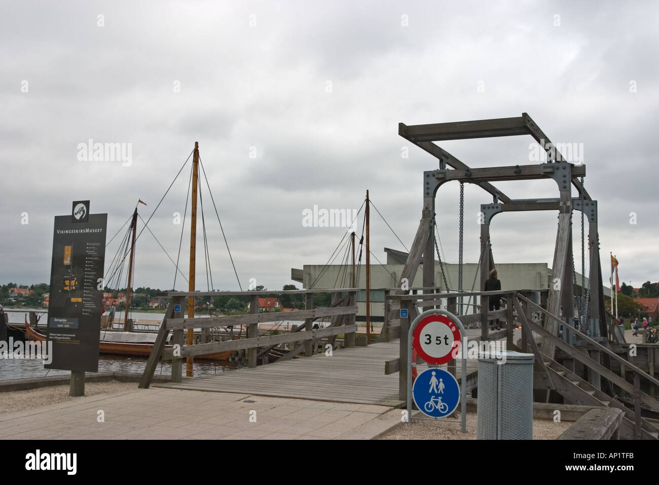 Bridge to Viking Ship Museum Roskilde Denmark Stock Photo - Alamy