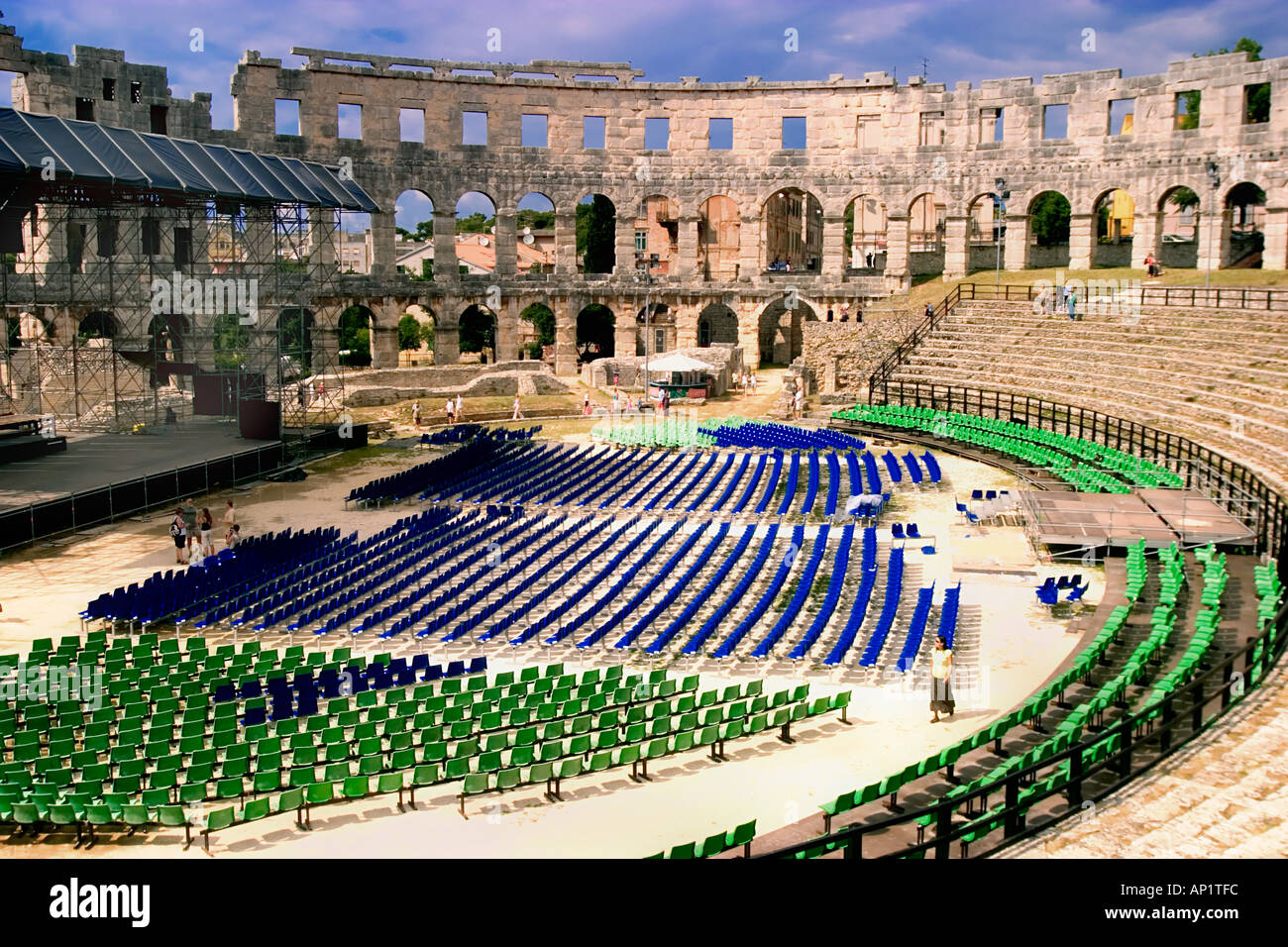 The Roman Amphitheatre Pula Croatia Stock Photo - Alamy