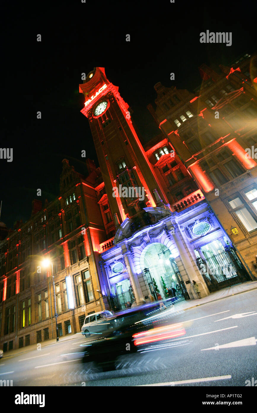 Night View Of Palace Hotel Oxford Street Manchester UK Stock Photo - Alamy