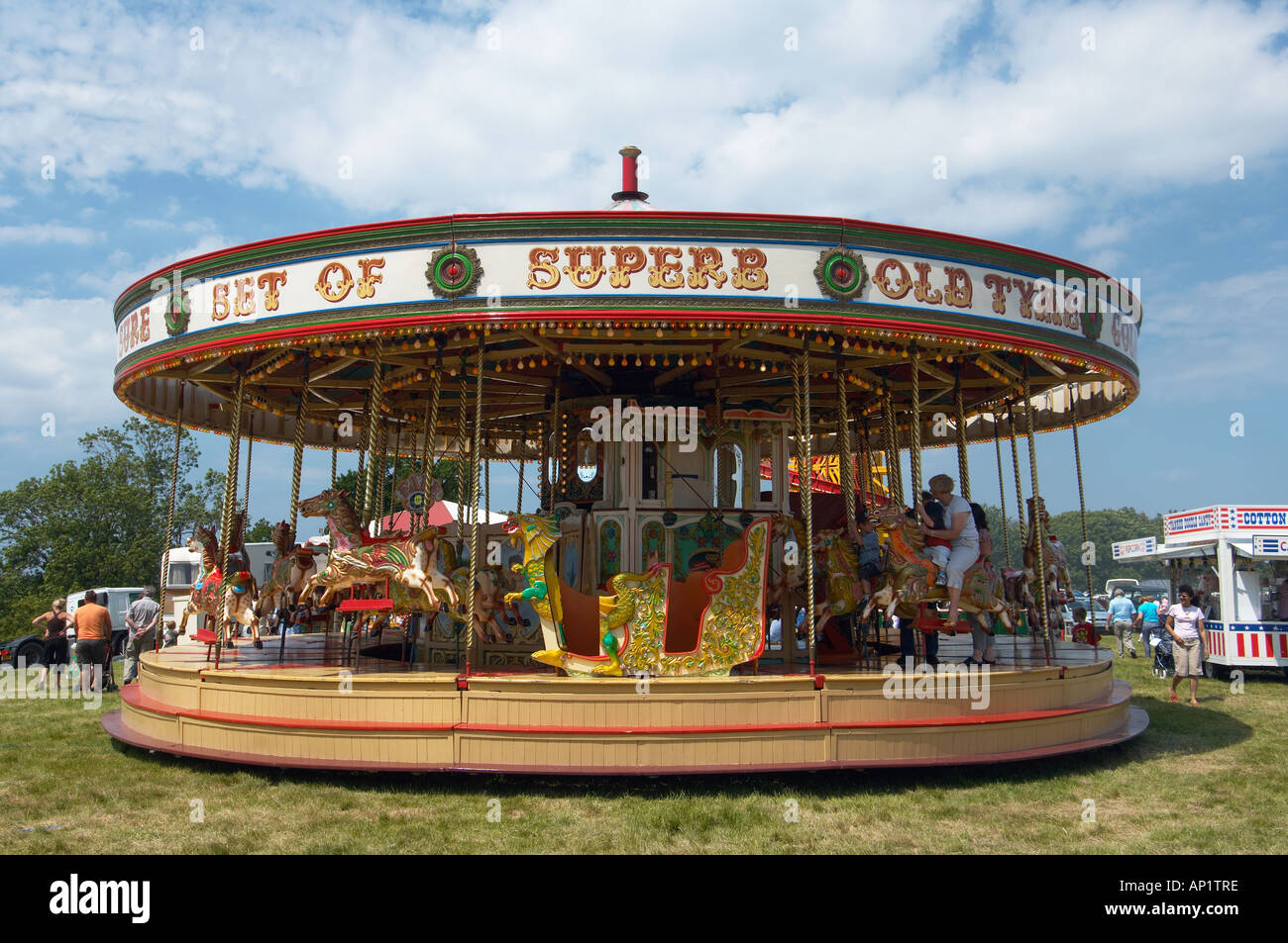 Fun fair roundabout Stock Photo - Alamy