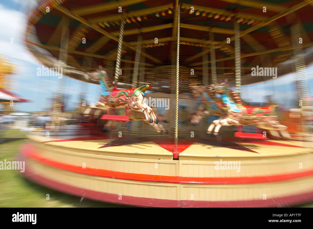 Fun fair roundabout Stock Photo - Alamy