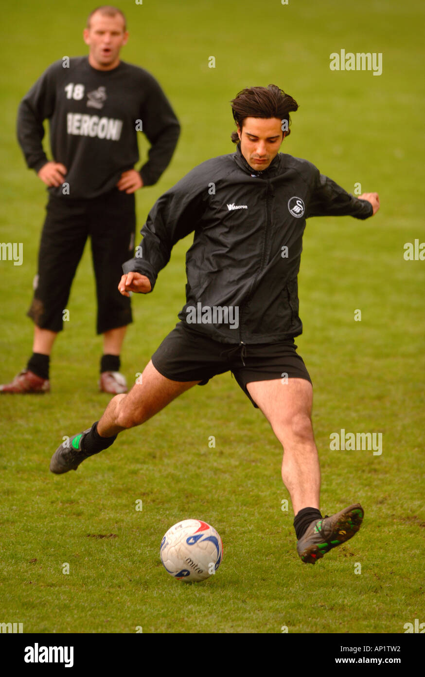 THE FOOTBALLER RORY FALLON IN TRAINING FOR SWANSEA CITY FOOTBALL CLUB ...