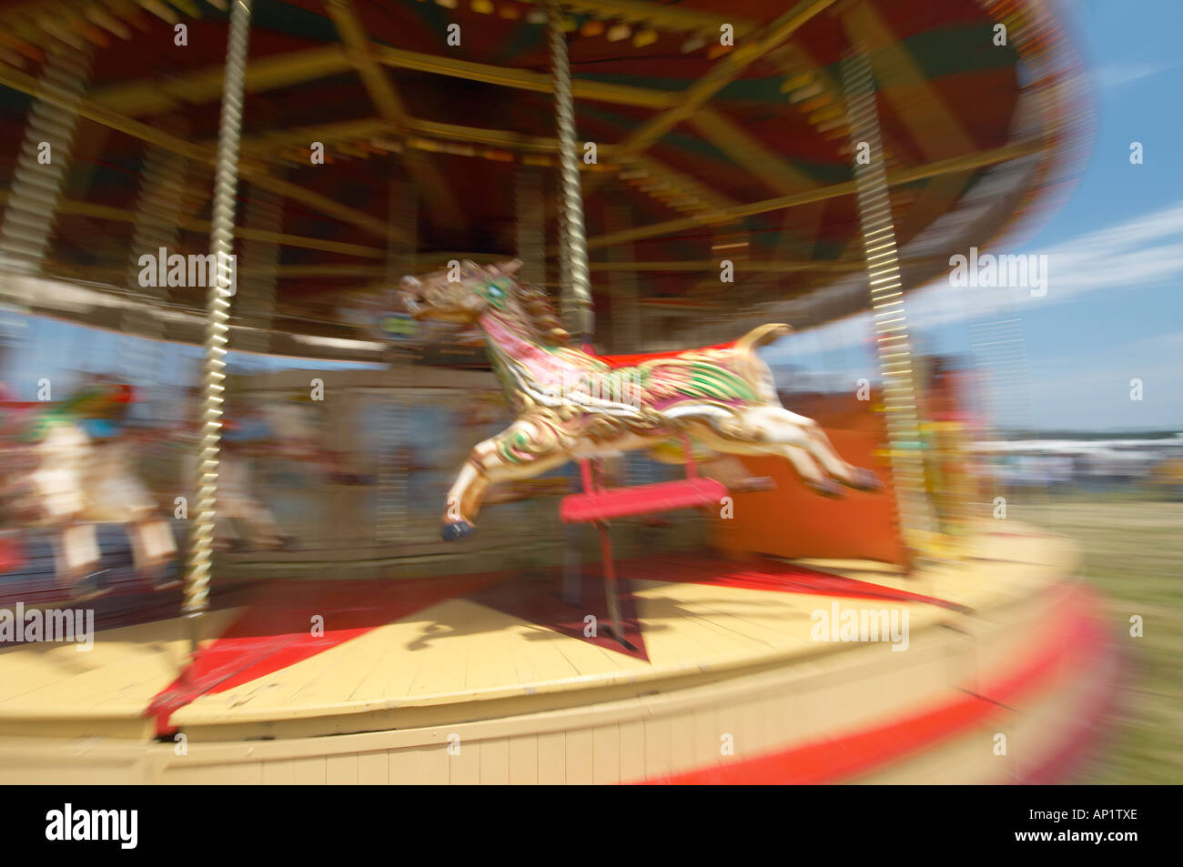 Fun fair roundabout Stock Photo - Alamy