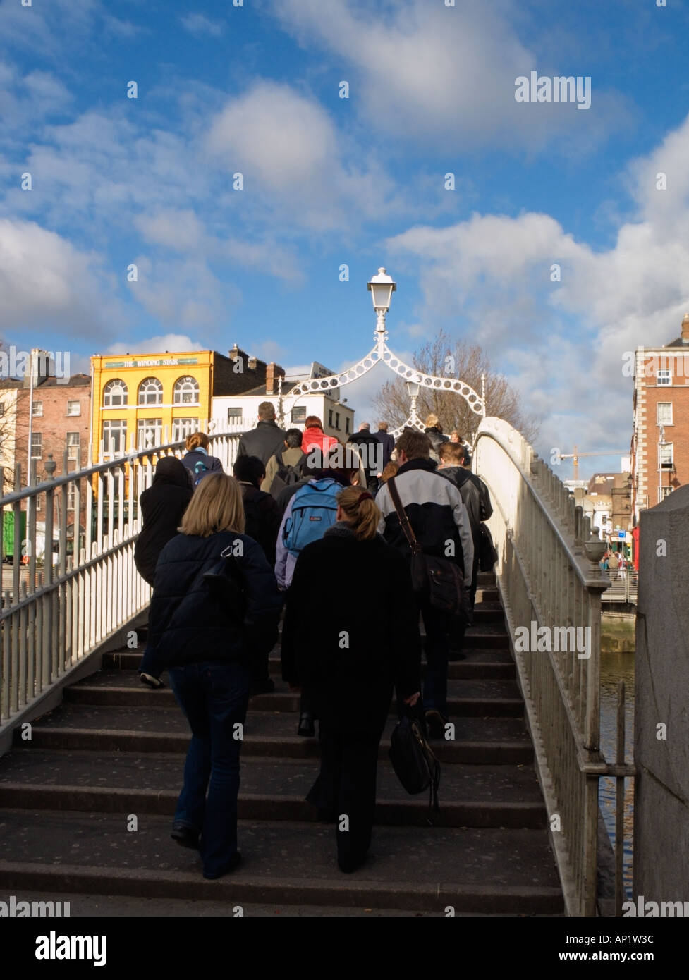 Ha'penny Bridge also known as Penny Ha'penny Bridge and Liffey Bridge ...