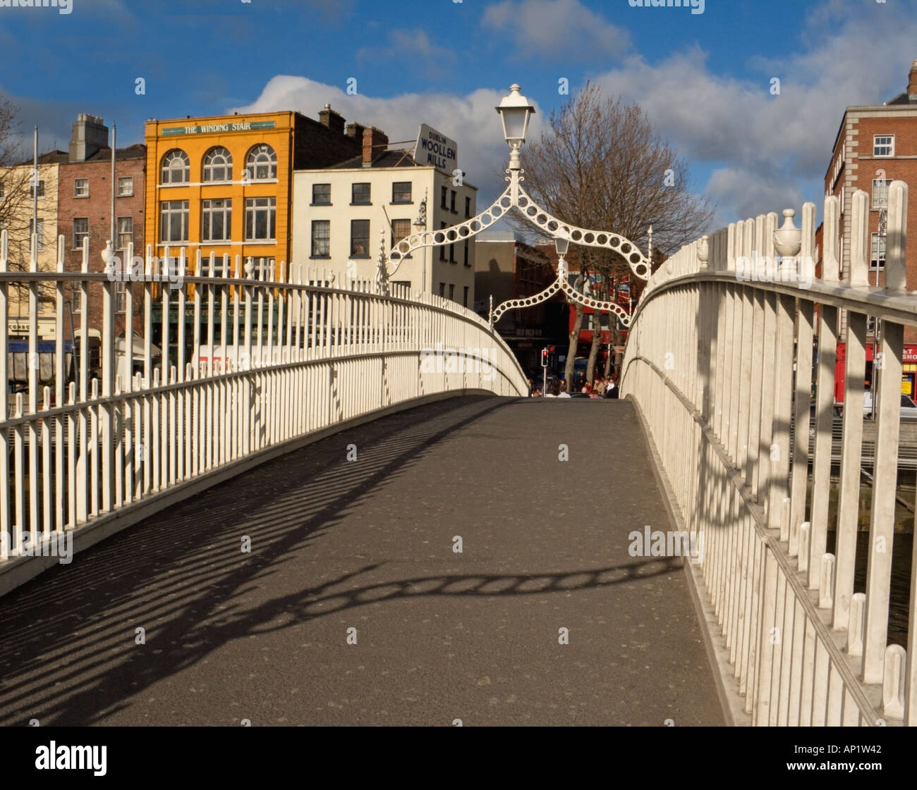 Ha'penny Bridge also known as Penny Ha'penny Bridge and Liffey Bridge ...