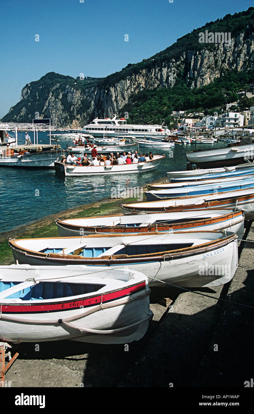 Boats in the harbour, Marina Grande, Capri, Italy Stock Photo - Alamy