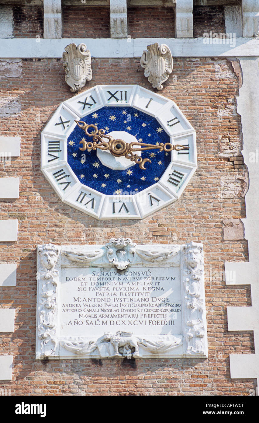 Clock tower, Porta Magna, The Venetian Arsenal, Arsenale di Venezia ...