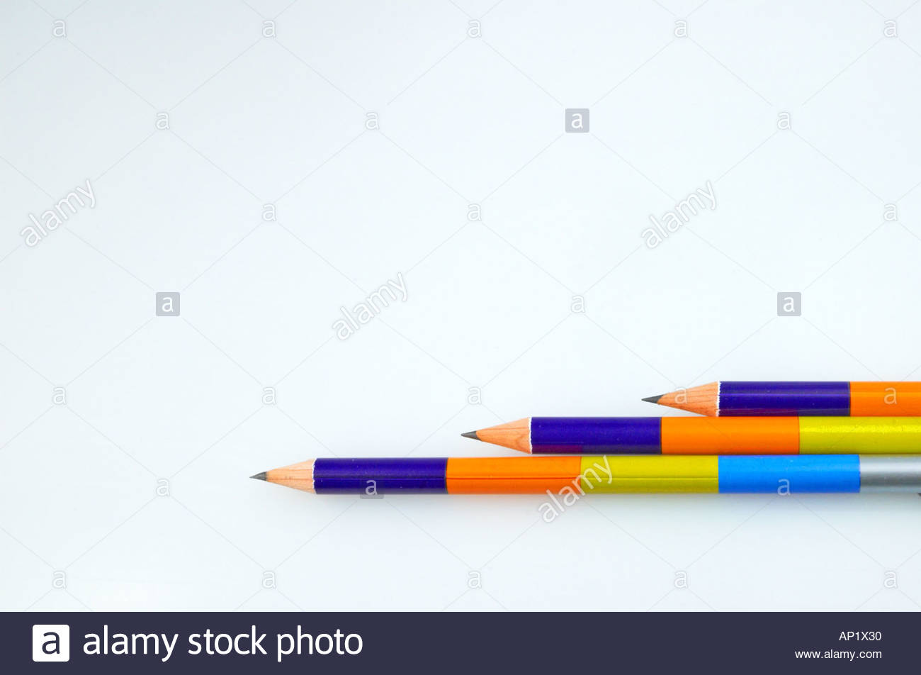 Three sharp coloured pencils hi-res stock photography and images - Alamy