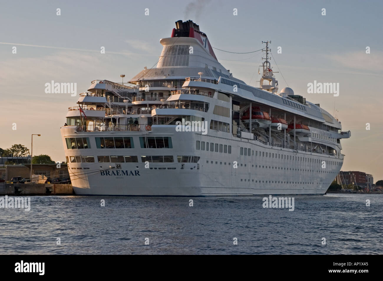 Luxury cruise ship Braemar in Copenhagen Harbor Stock Photo - Alamy