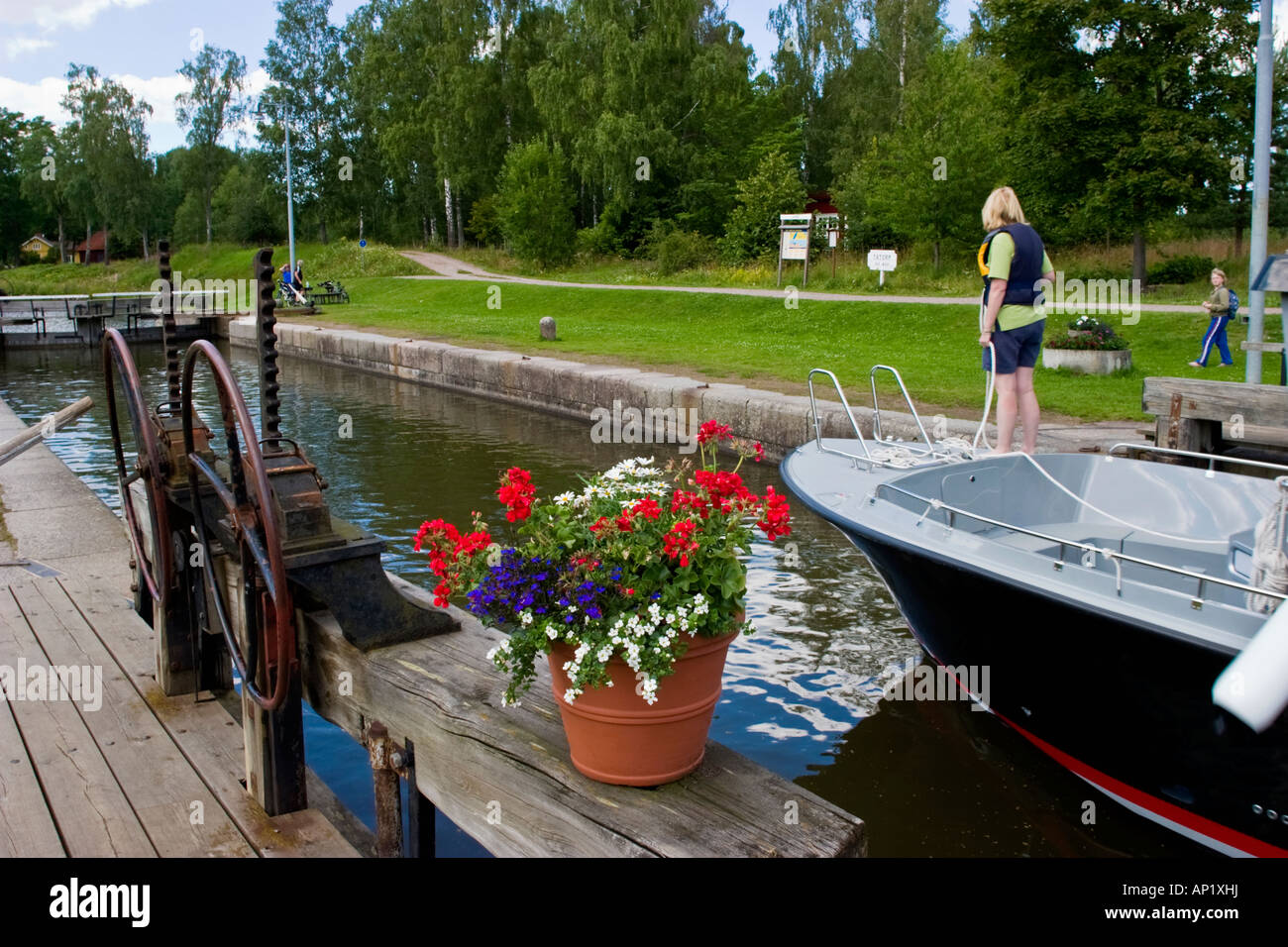 Channel boat people deck sweden hi-res stock photography and images - Alamy