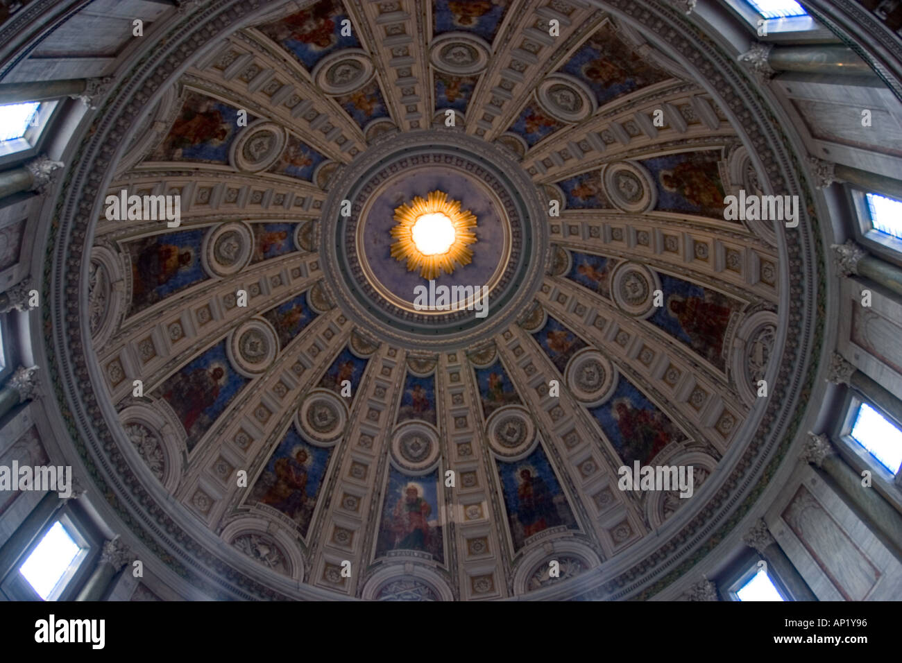 Marble Church interior dome Copenhagen Denmark Stock Photo - Alamy