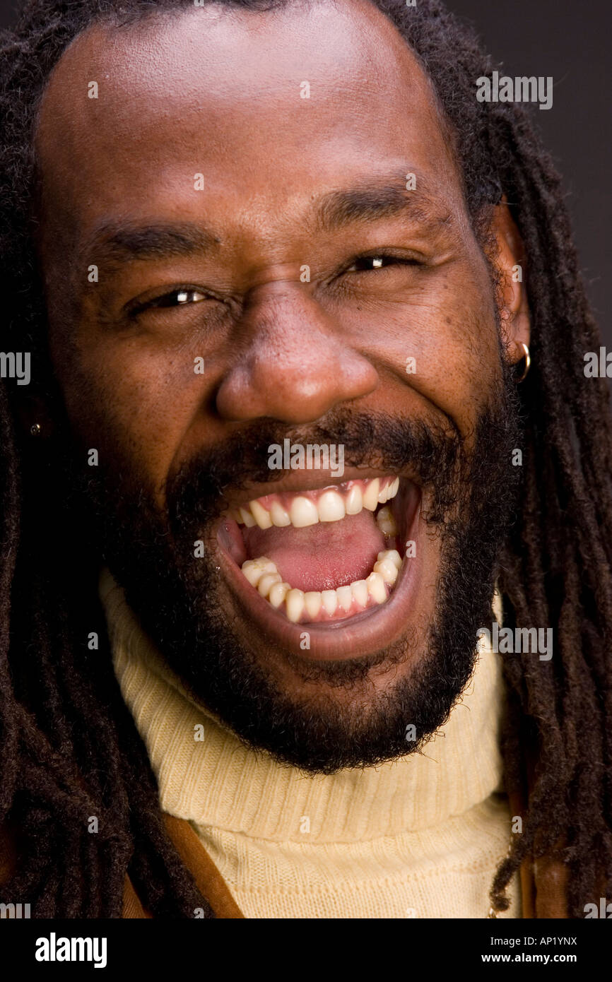 Black Model in pose Stock Photo - Alamy