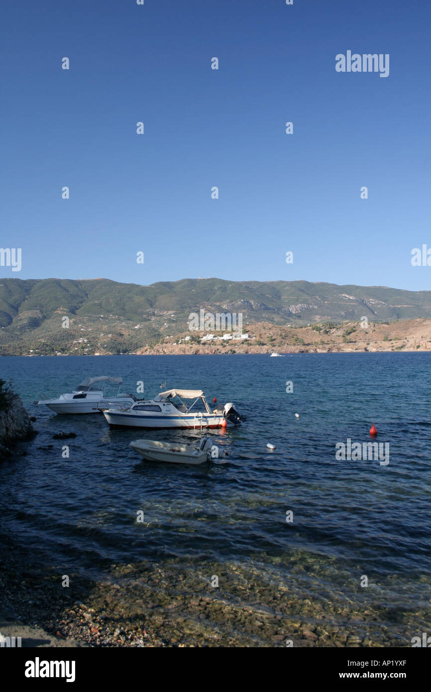 Boats bobbing on the Meditteranean Sea Stock Photo - Alamy