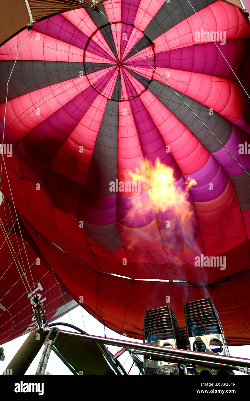 The inside of a Hot Air Balloon Stock Photo - Alamy