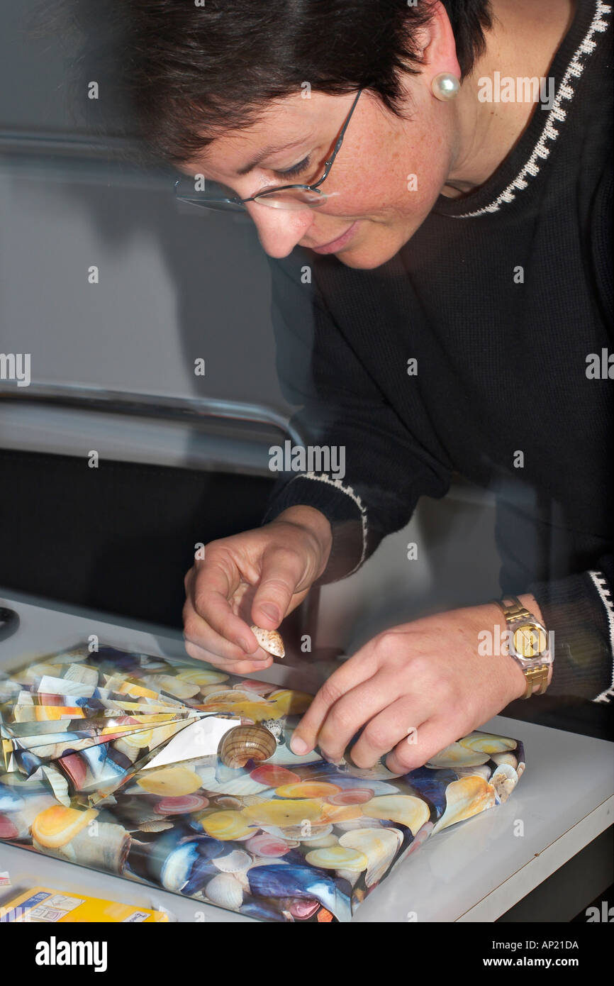 woman preparing a gift model released Stock Photo - Alamy