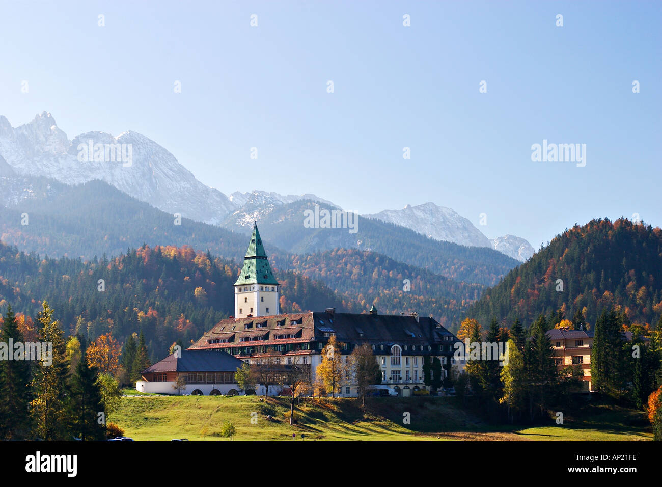 cultural resort hotel Castle Elmau Bavaria Stock Photo - Alamy