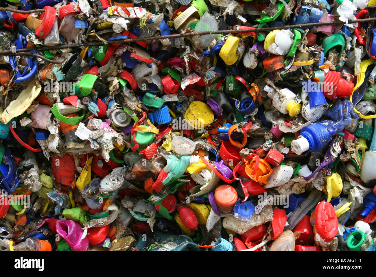 mosaic of plastic bottle tops Stock Photo - Alamy