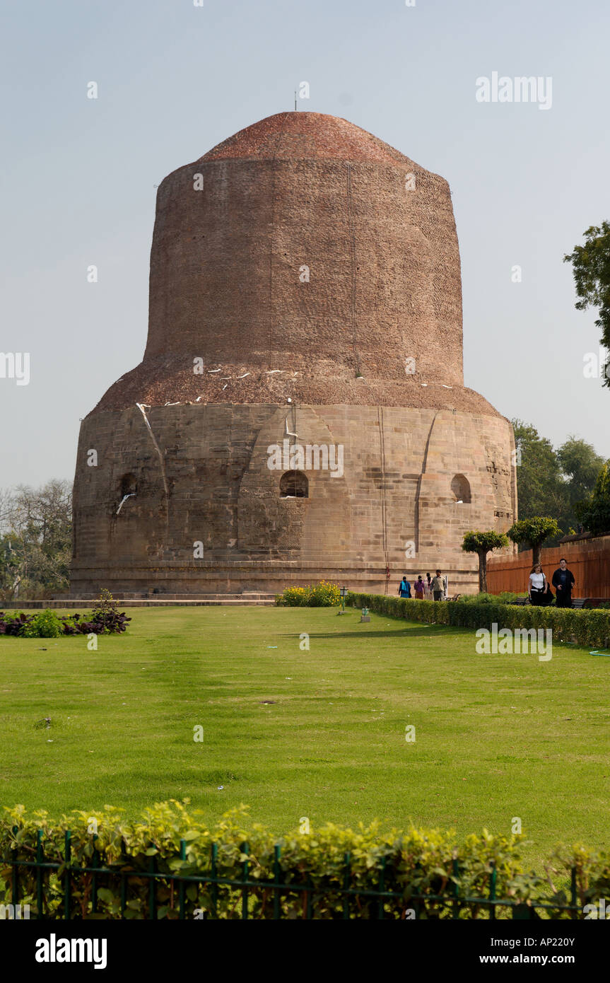 Dhamekh Buddhist stupa at Sarnath near Varanasi India Stock Photo - Alamy
