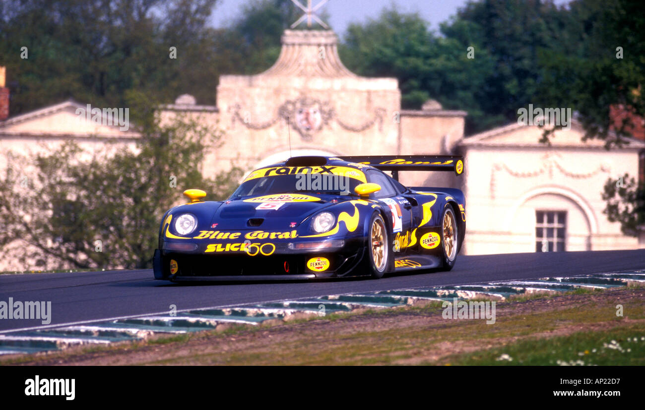 Blue Coral GT Porsche at Oulton Park Stock Photo - Alamy
